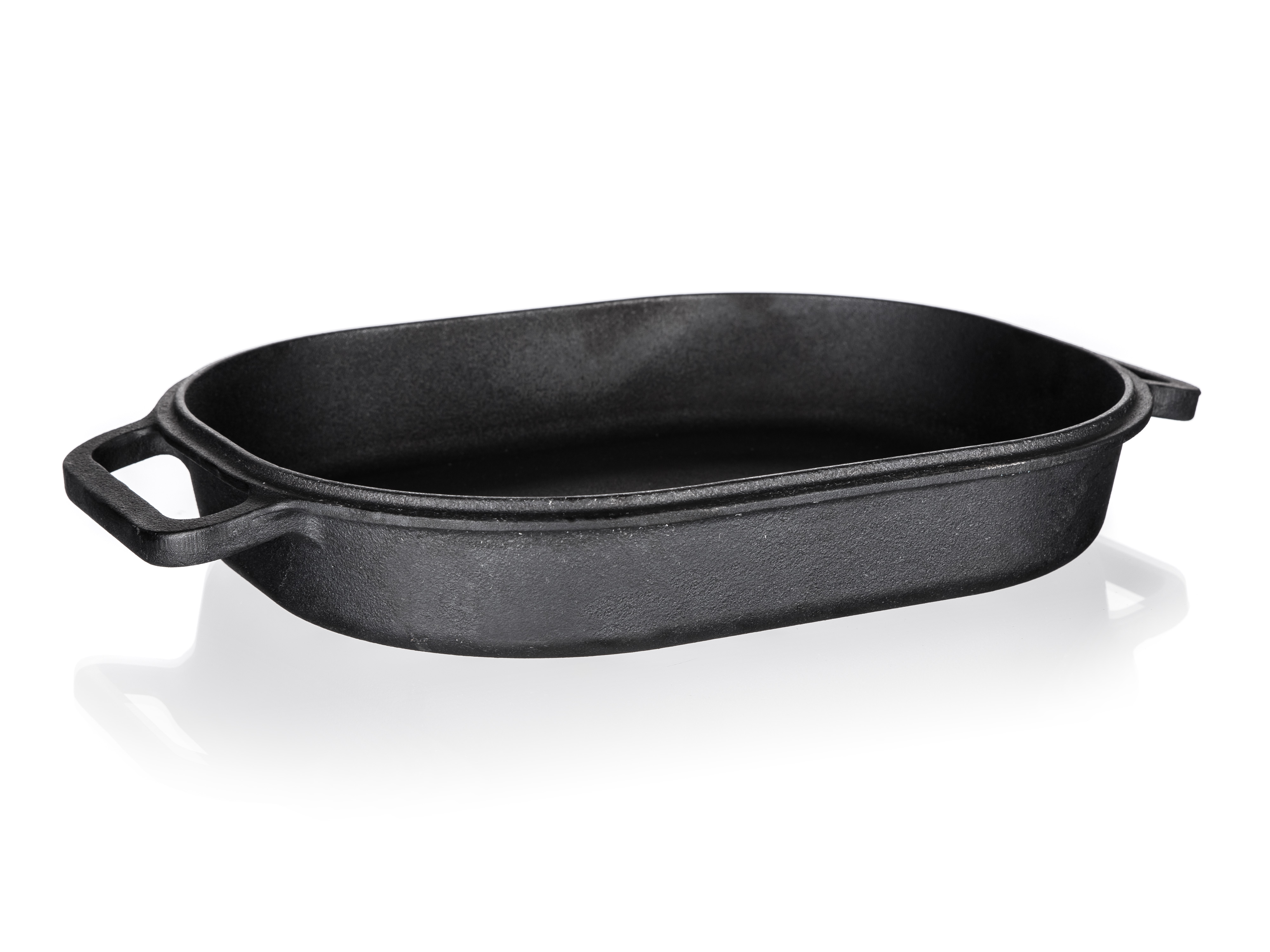 EXCELLENT oval cast iron baking dish with lid with a capacity of 3 + 4 l