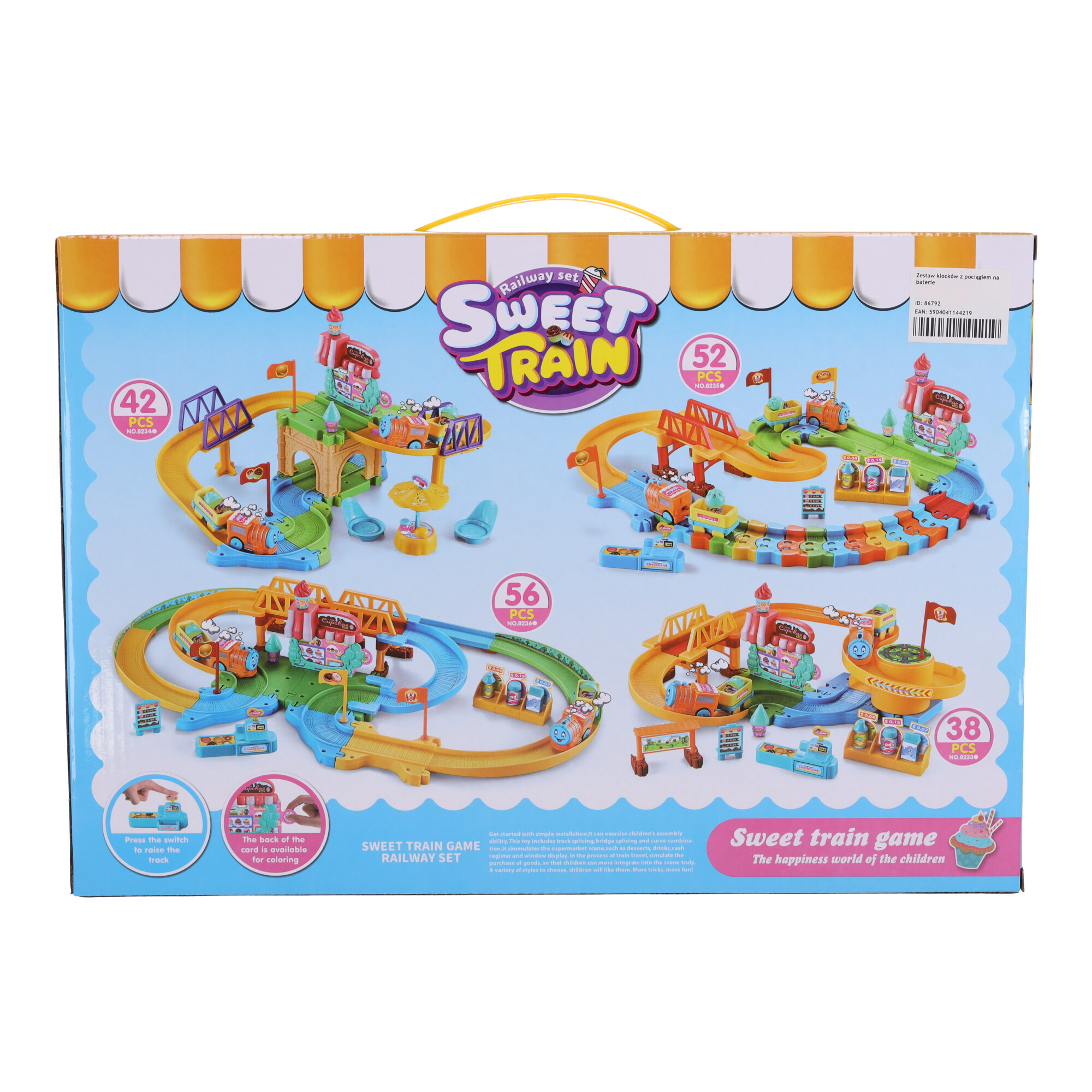 Blocks set with train on batteries