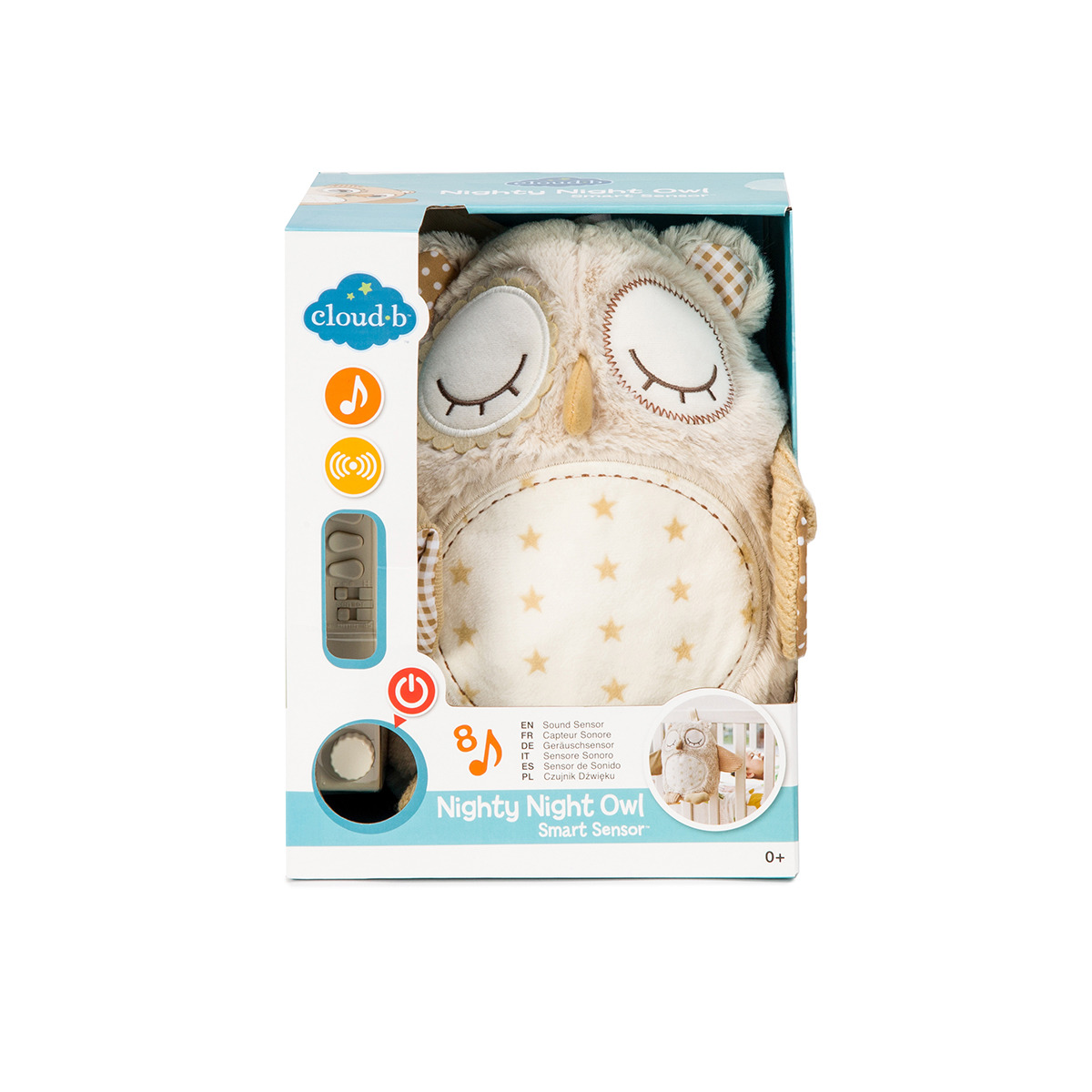 Humming Owl with motion sensor and music box