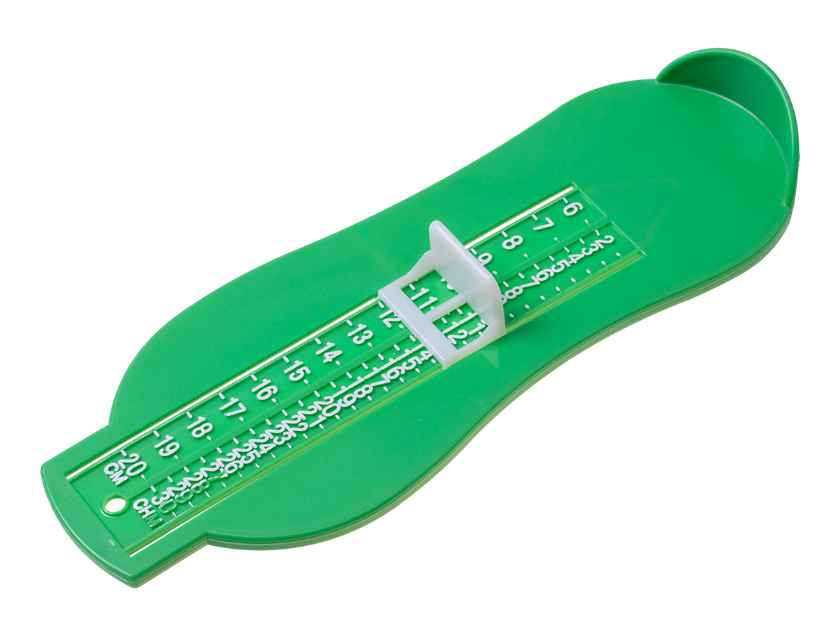 Miarka do pomiaru długości stopy - zielona